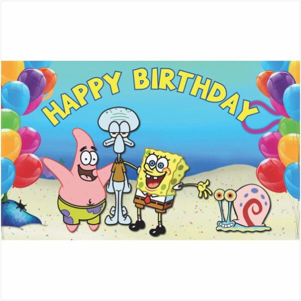 Sponge Bob Party Banner – PVC Birthday Banner – Vinyls and Prints