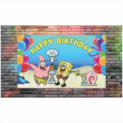 Sponge Bob Party Banner – PVC Birthday Banner – Vinyls and Prints