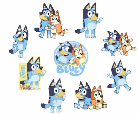 Bluey Sticker Pack – Pack of 45 Stickers – Vinyls and Prints